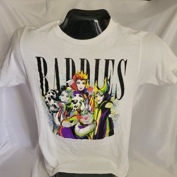 Disney | Tops | Disney Baddies Junior White Tshirt Size S | Poshmark